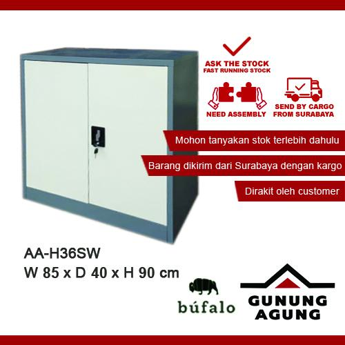 Jual Lemari Arsip / Filling Cabinet Besi 2 Pintu Pendek / Kecil AA-H36SW - Extra PaletKayu ...