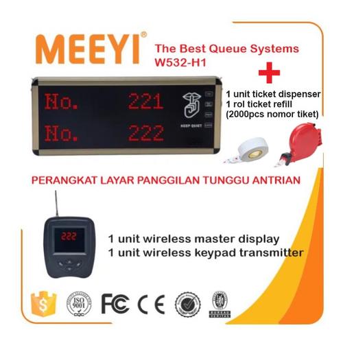 Jual Wireless Queue calling system with display and keypad - Meeyi W532 ...