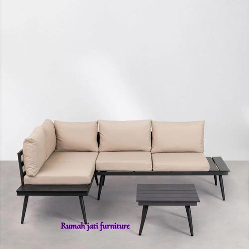 Jual Sofa Sudut Minimalis outdoor Kayu Jati , Sofa Teras outdoor kayu ...