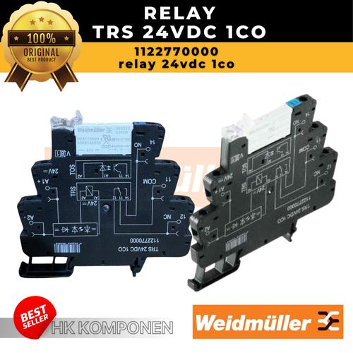 Jual weidmuller TRS 24VDC 1CO 1122770000 / relay module dinrail slim ...