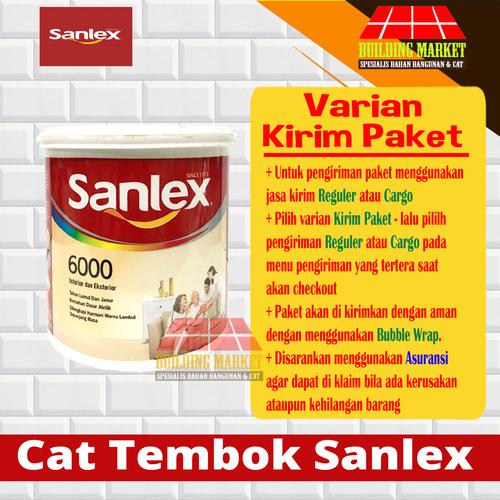 Jual CAT TEMBOK SANLEX 6000 SUPER BLACK INTERIOR 1 KG (PAKET) - Paket ...
