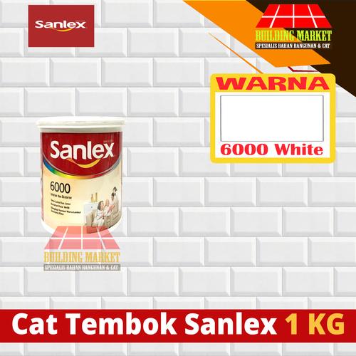 Jual CAT TEMBOK SANLEX 6000 SUPER WHITE INTERIOR 1 KG / CAT PLAFON ...
