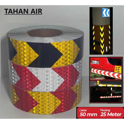 Jual Stiker Reflektor Pemantul Cahaya Tanda Panah Warning Mobil Truck ...