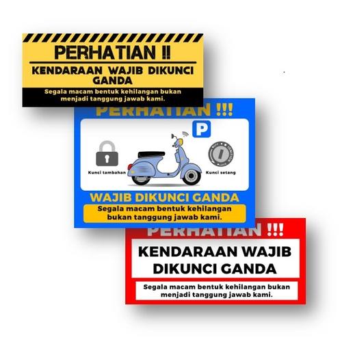 Jual Stiker Wajib Kunci Ganda Stiker Motor Wajib Kunci Ganda - Jakarta ...
