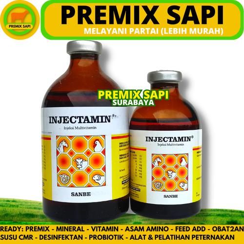 Jual INJECTAMIN 100 ml SANBE - Multivitamin Dosis Tinggi Untuk Hewan ...