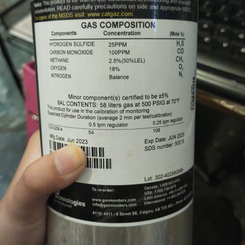 Jual Span Gas Cyllnder 58 Liter BW Technologies Honeywell gas kalibrasi ...