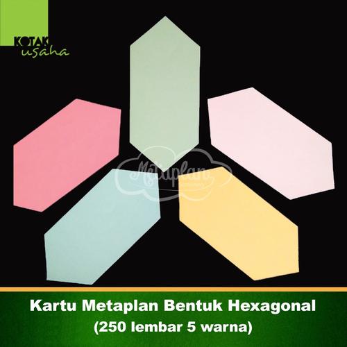 Jual Kartu Metaplan Bentuk Hexagonal (250 lembar 5 warna) New - Kota ...