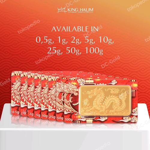 Jual Logam Mulia King Halim Year of The Dragon Imlek Shio Naga - 2gr ...