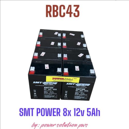 Jual BATERAI RBC43 UPS APC 2200 3000 RACKMOUNT. 8X VMP 12V 5AH ...