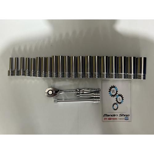 Jual PAKET DEEP SOCKET 3/8 KTC 055-24 , Ratchet , Extension BAR 075 DAN ...