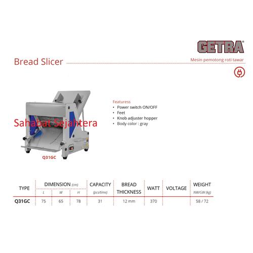 Jual Bread Slicer GETRA Tipe Q31GC Mesin Potong Roti Tawar - Jakarta ...
