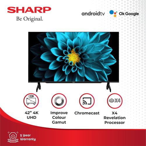 Jual Sharp LED TV 4K Frameless Android TV 4T-C42DK1I Black 42 inch - Kota Palembang - SHARP ...