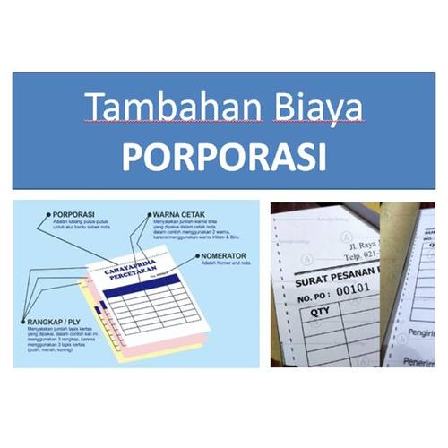 Jual Tambahan Porporasi / Perforasi - Buku Kwitansi / Nota - PORPORASI ...