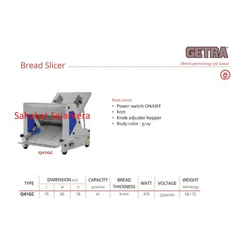 Jual Bread Slicer GETRA Tipe Q41GC Mesin Potong Roti Tawar - Jakarta ...