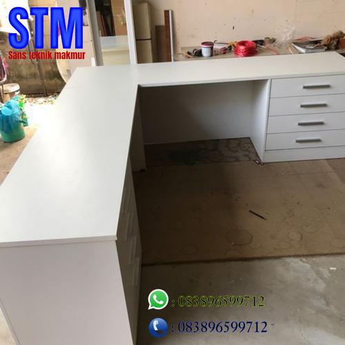 Jual meja resepsionis kantor bahan hpl ukuran 250x80 bisa custom ukuran ...
