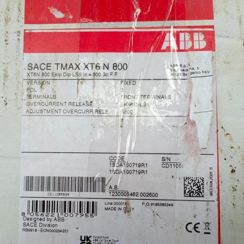Jual MCCB SACE TMAX XT6 N 800A / MCCB ABB 3Pole 800A - Jakarta Pusat ...