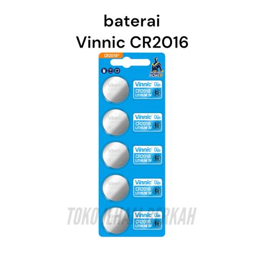 Jual Battery Vinnic CR2016 Original Baterai CR 2016 Lithium 3V Isi 5 Butir - Kab. Sukabumi ...