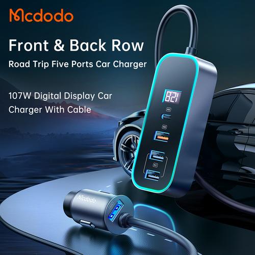 Jual MCDODO Charger Mobil Multi Port USB + QC3.0 Fast Charging 107w CC ...