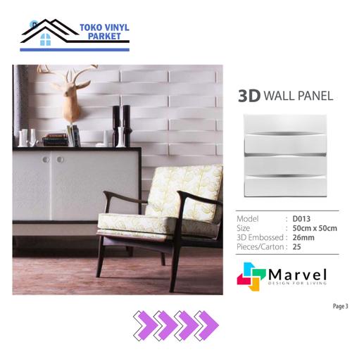 Jual wall panel dinding 3d pvc putih Marvel - Jakarta Selatan ...