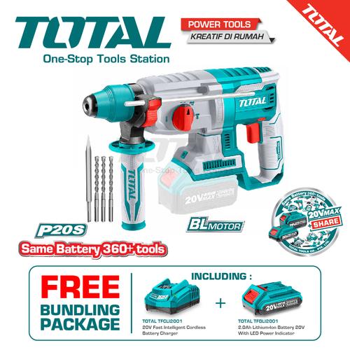 Promo TOTAL MESIN BOR BETON 28MM / ROTARY HAMMER DRILL TRHLI20228 - BUNDLING Cicil 0% 3x ...