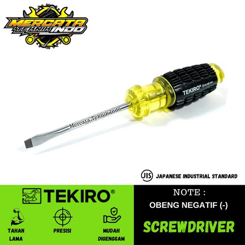 Jual OBENG NEGATIF TEKIRO GAGANG KARET 5-6 MM X 100 MM - 300 MM MINUS ...