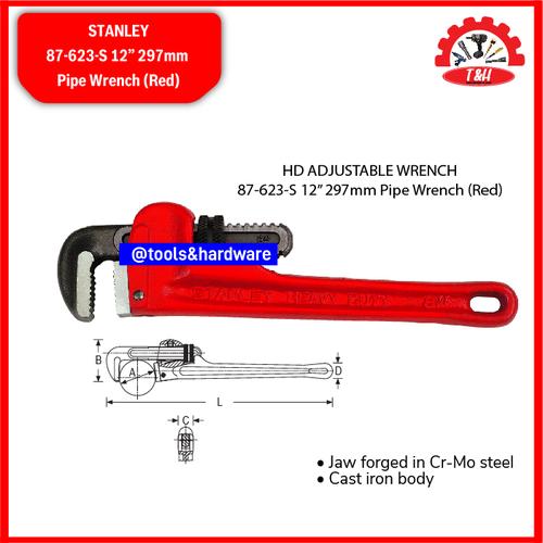 Jual Kunci Pipa 12" / Stanley 87-623-S Pipe Wrench 297mm - Jakarta ...