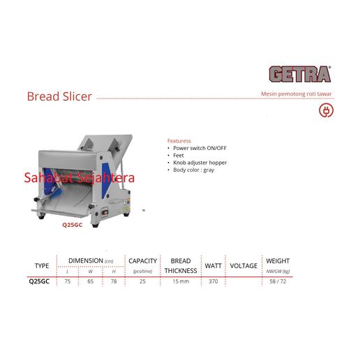 Jual Bread Slicer GETRA Tipe Q25GC Mesin Potong Roti Tawar - Jakarta ...