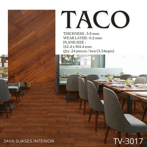 Jual lantai vinyl taco motif tv 3017 original cherry tebal 3 mm plank ...