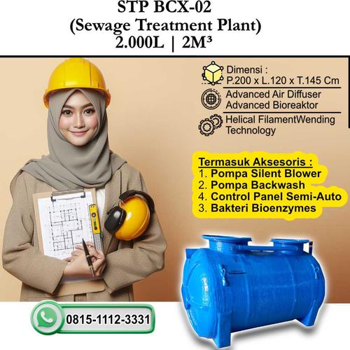 Jual Septictank Biotank IPAL STP Biotech 2.000 Liter 2M3 / Biofil Tank ...