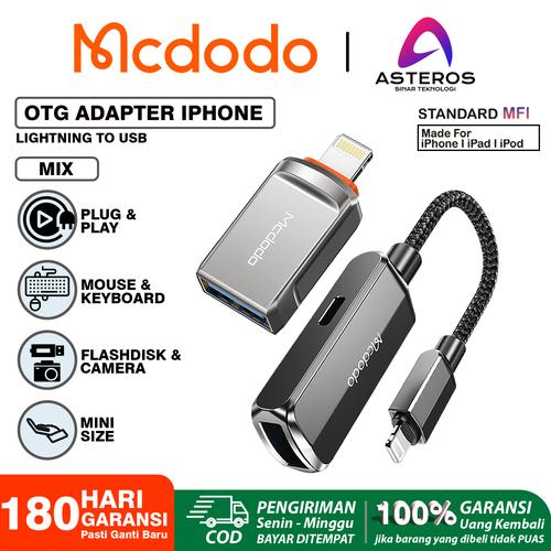 Promo MCDODO Converter OTG Lightning To USB 3.0 Data Transfer Flashdisk ...