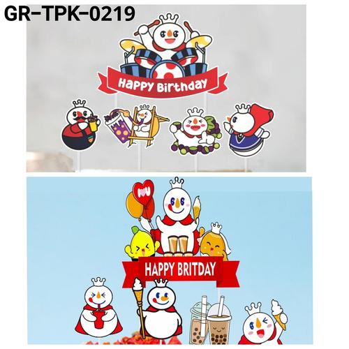 Jual TPK-0219 Topper kertas hiasan kue cake topper mixue ice cream ...