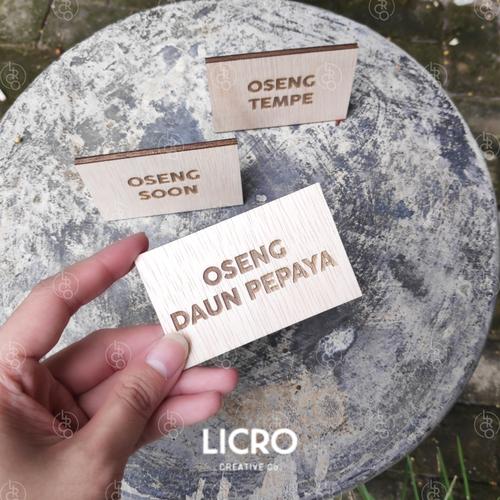 Jual NAME TAG MENU KAYU PAPAN NAMA MAKANAN MINUMAN - Kab. Sukoharjo ...