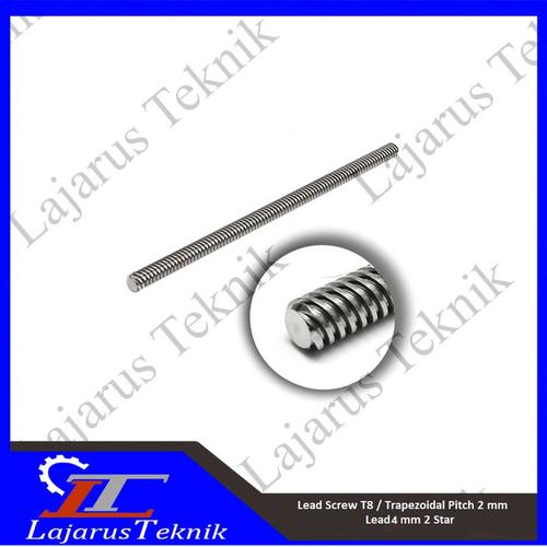 Jual Lead Screw T8 / Trapezoidal Pitch 2 mm Lead 4mm 2 Star - Kota ...