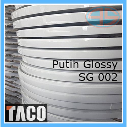 Jual TACO Edging Warna PUTIH 002G GLOSSY KILAP Hpl pelapis pinggir meja ...