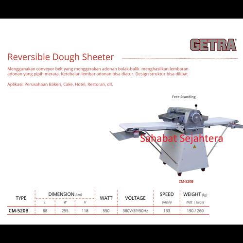 Jual Dough Sheeter Reversible Dough Sheeter GETRA Tipe CM 520B Mesin ...