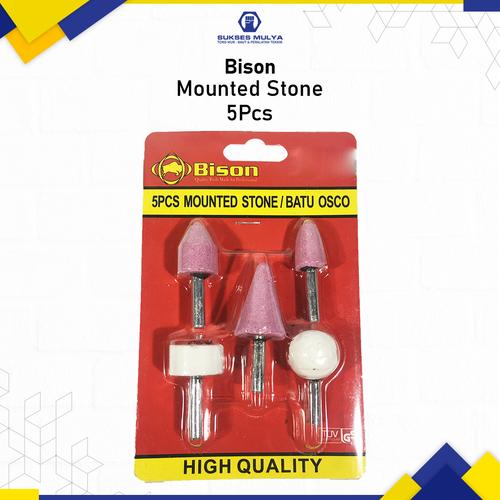 Jual BISON Mounted Stone Set 5pcs Batu Osco 6mm Gerinda Asah Poles ...