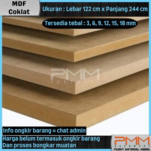 Jual MDF COKLAT 3mm 6mm 9mm 12mm 15mm 18mm 122cm x 244xm tahan air 4x8 ...