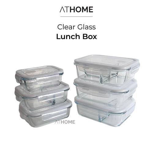Jual ATHOME Clear Glass Lunch Box / Kotak Makan Kaca Kedap Udara Anti ...