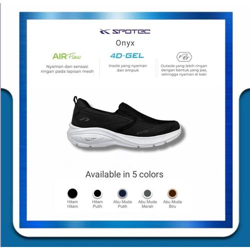 Jual SPOTEC Sepatu Walking Onyx Hitam - Putih - HITAM/PUTIH, 44 - Kab ...