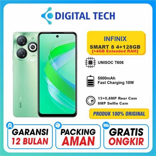 Promo Infinix Smart 8 4/128GB [+4GB Extended RAM] Garansi Resmi 1 Tahun ...