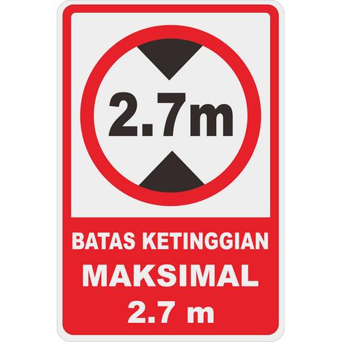 Jual Rambu Batas Ketinggian II 40cm x 60cm, 35cm x 50 cm, plat ACP 3mm ...