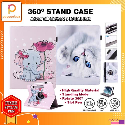 Jual Case Tab Advan Tab Sketsa 2 3 10 10.1 Inch 2023 Bookcover Casing ...