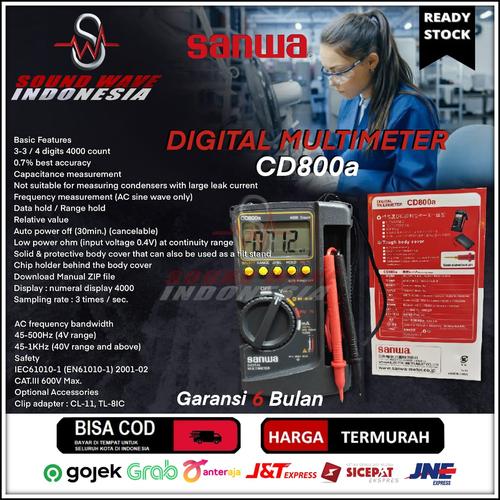 Jual SANWA CD800a MULTIMETER DIGITAL MULTITESTER AVOMETER - Jakarta ...