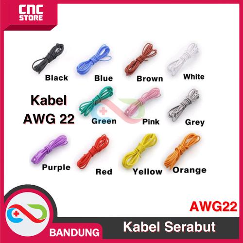 Jual KABEL SERABUT AWG22 HIGH QUALITY HITAM MERAH KUNING BIRU PUTIH ...
