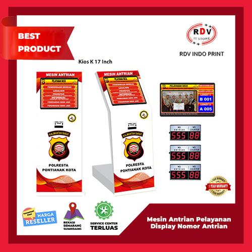 Jual MESIN ANTRIAN PELAYANAN 17 INCH DAN DISPLAY TIKETING - Kab ...