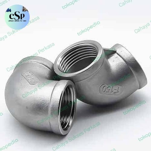Jual ELBOW STAINLESS SS304 1/2" INCH / KNEE ELBOW DRAT DALAM SS304 1/2 ...