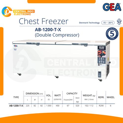 Jual GEA Chest Freezer AB 1200 TX 1050 Liter Freezer Box - Kota ...