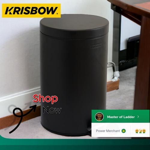 Jual Tempat Sampah Softclose Bulat Stainless Krisbow Pedal Bin 12 Ltr - Kota Surabaya - Master ...