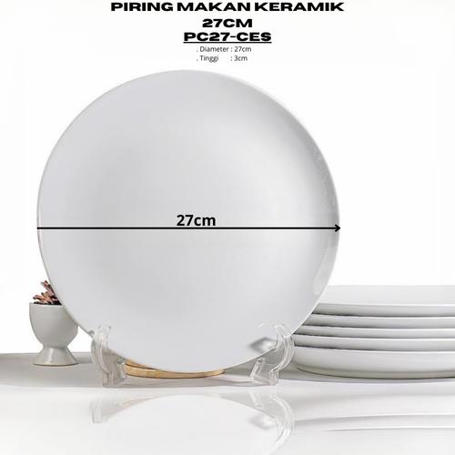 Jual Piring Makan Ceper Keramik 27CM (1PCS) By Indo Keramik Murah/PC27 ...