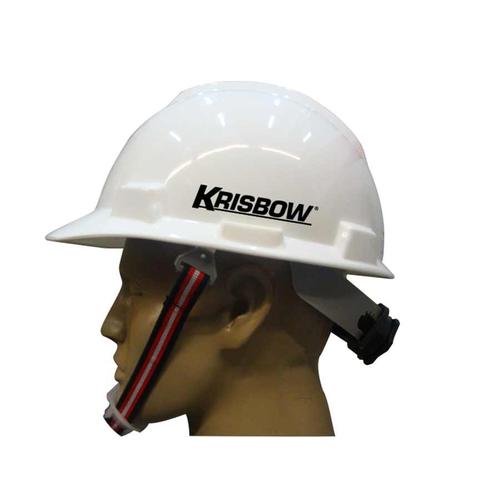 Jual Helmet Front Brim White Chinstrap, Logo Krisbow 10182776 - Jakarta ...